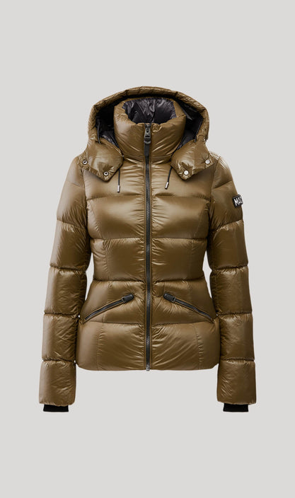 Mackage Ladies Hooded Light Down Jacket MADALYN-V Army Mackage Ladies Hooded Light Down Jacket MADALYN-V Army